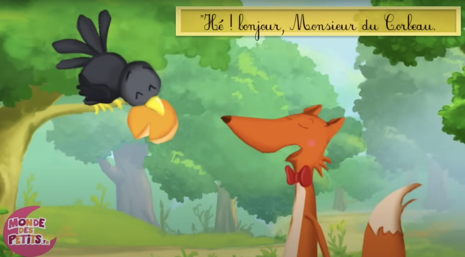 Fable du "Corbeau et le Renard" - Vidéo et Lecture gratuite